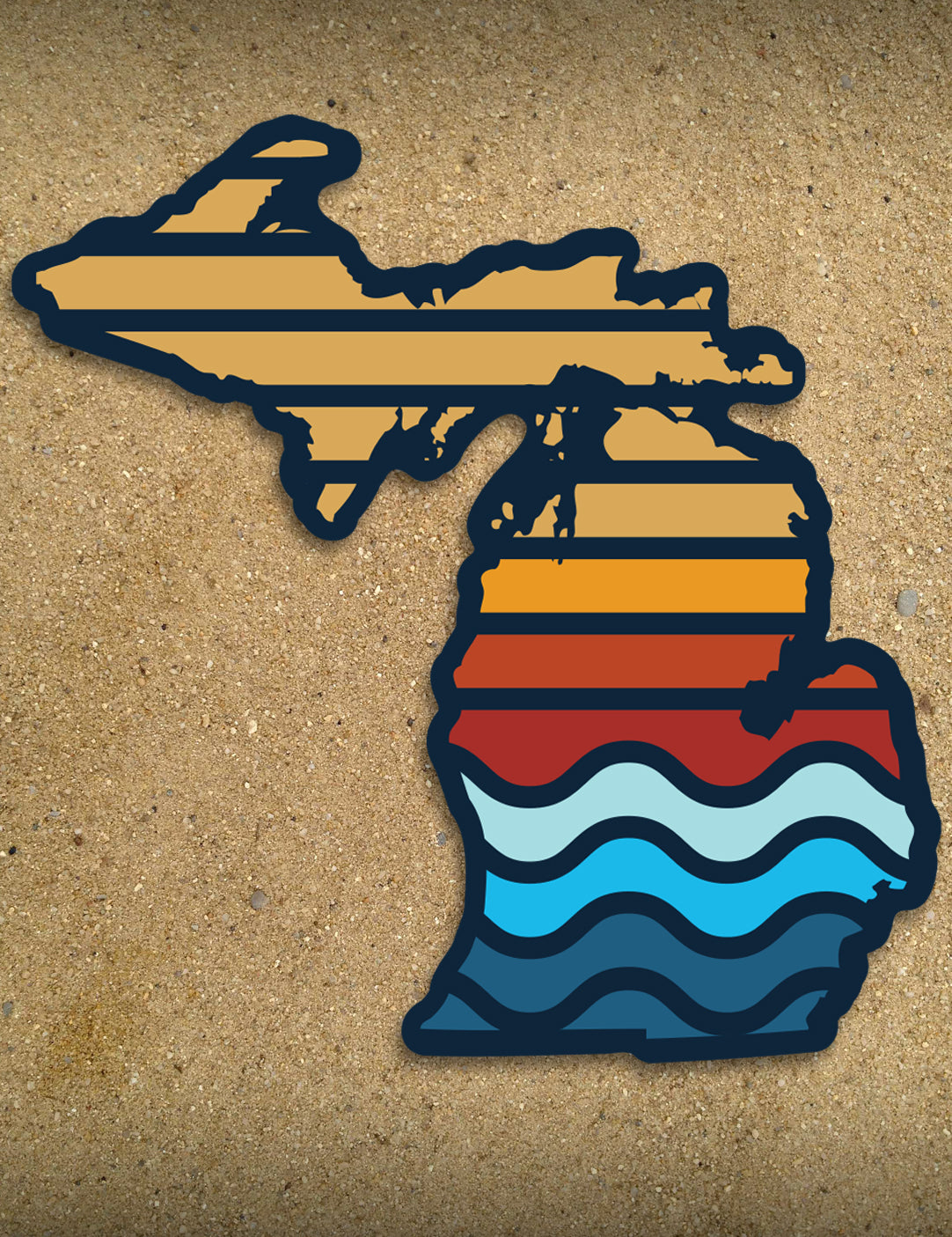 Color Bars - 6" Michigan Sticker – The Michigan Outfitter