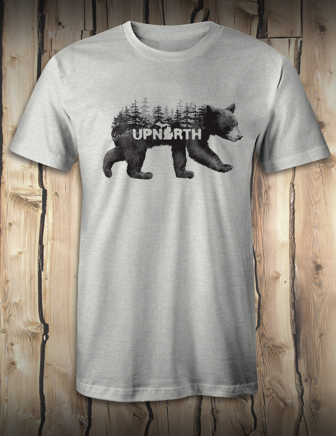 Michigan T-Shirt - Upnorth Bear - Mens - The Michigan Outfitter
