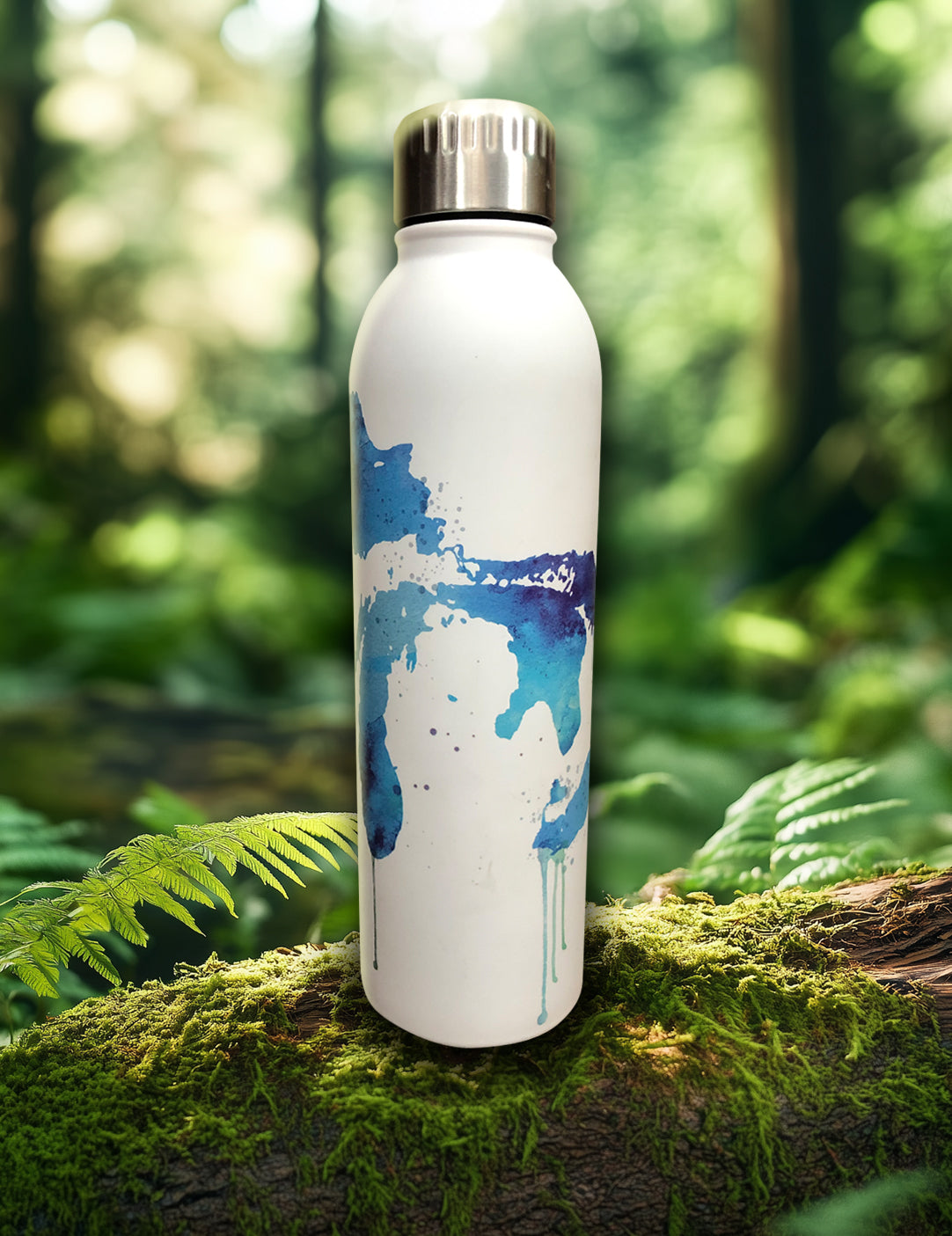 17oz Stainless Steel Water bottle - Michigan Watercolor – The Michigan ...